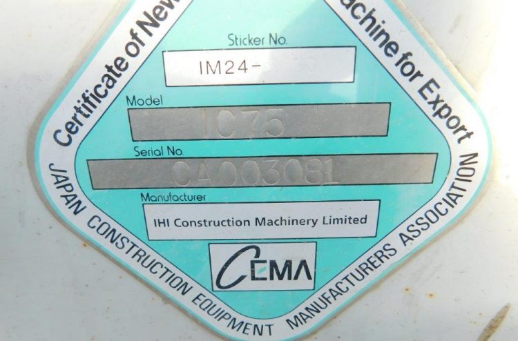 2012 IHI IC75 – Darling Sons Intl